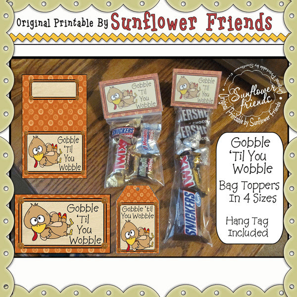 Gobble 'Til You Wobble Bag Toppers_One – Digital Craft Supplies