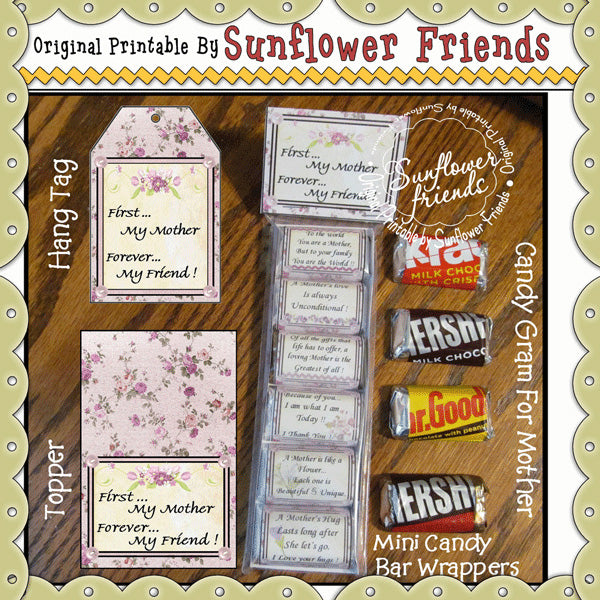 Mother Candy Gram...Mini Candy Bars – Digital Craft Supplies