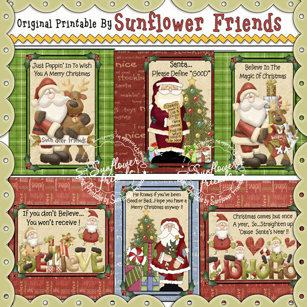 Santa's List Popcorn Wrappers – Digital Craft Supplies