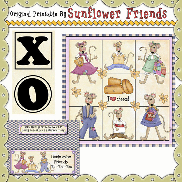 Mice Tic-Tac-Toe Set *TTT_308 – Digital Craft Supplies