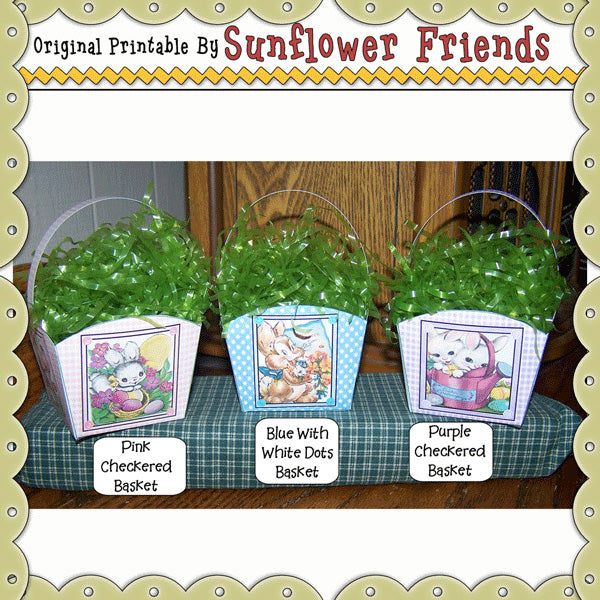 Vintage Easter Baskets...Set of 3 – Digital Craft Supplies