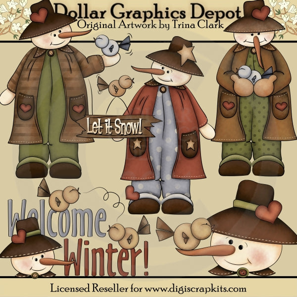 Snowfolk - Clip Art – Digital Craft Supplies