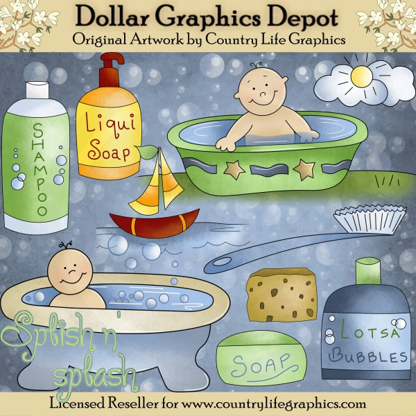 Splish 'n' Splash - Clip Art – Digital Craft Supplies