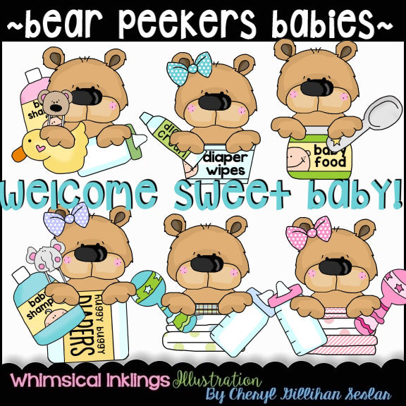 Bear Peekers...Babies – Digital Craft Supplies