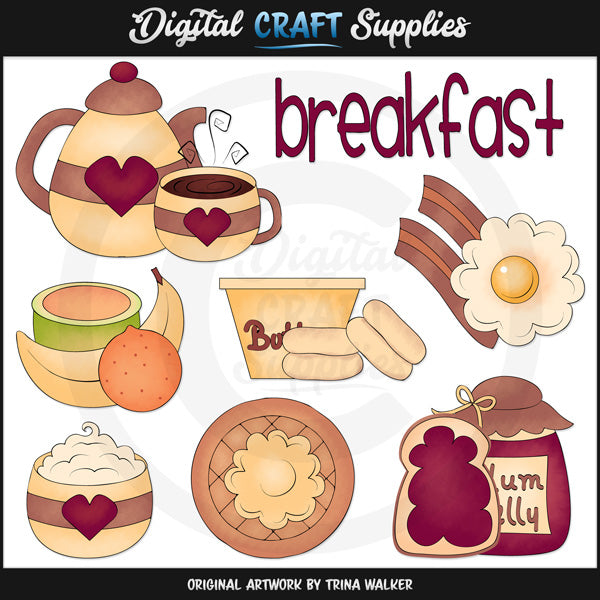 Breakfast Time - Clip Art – Digital Craft Supplies
