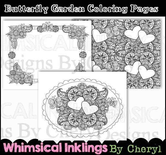 whimsical butterfly coloring pages