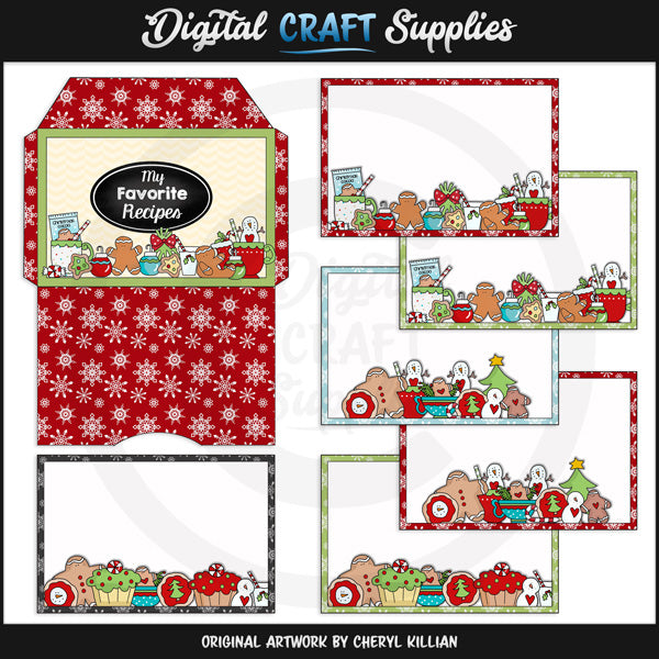 Christmas Cheer - Recipe Card Set – Digital Craft Supplies