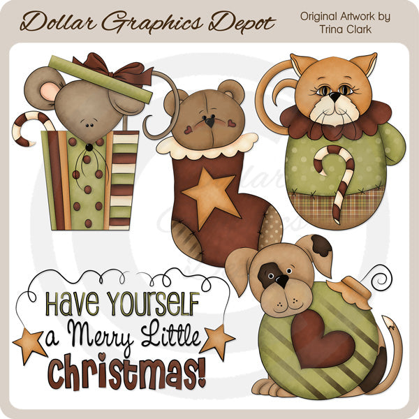 Christmas Furbies - Clip Art – Digital Craft Supplies