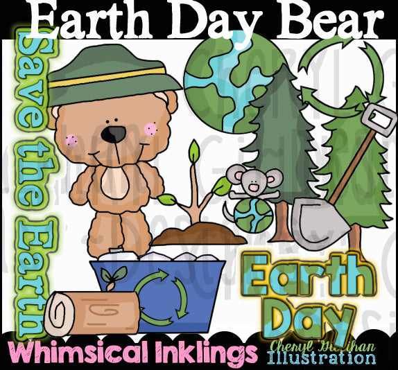 Earth Day Bear...Graphic Collection – Digital Craft Supplies