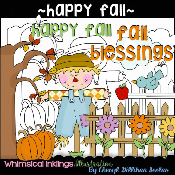 Happy Fall Clipart Collection – Digital Craft Supplies