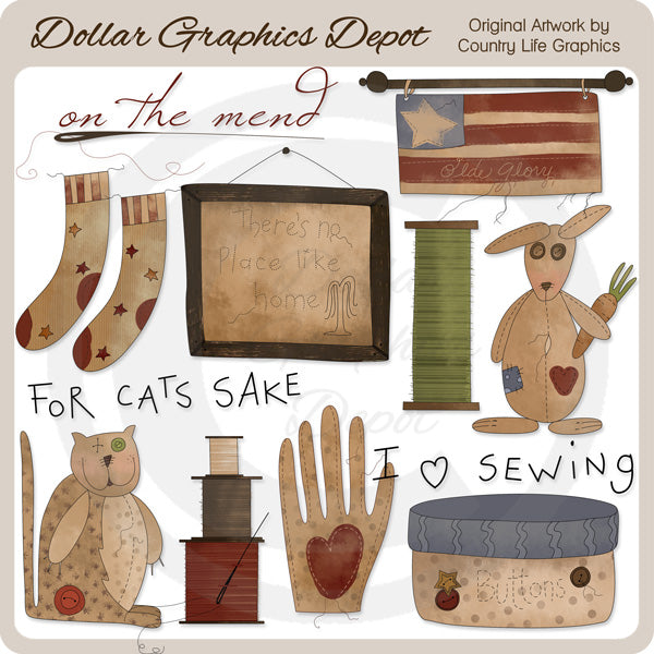 On The Mend - Clip Art – Digital Craft Supplies