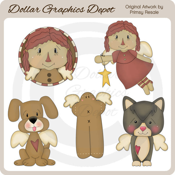 Primsy Angels 1 - Clip Art – Digital Craft Supplies