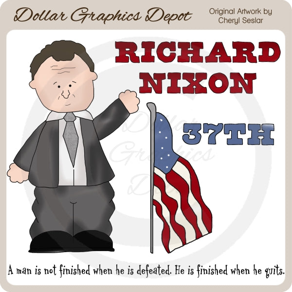 Richard Nixon - Clip Art – Digital Craft Supplies
