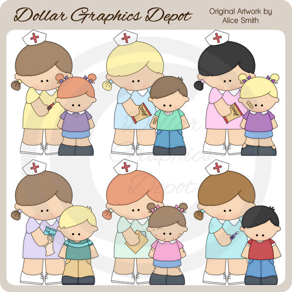 School Nurse - Clip Art - DCS Exclusive – Digital Craft Supplies