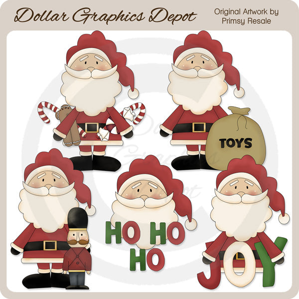 Simply Santas - Clip Art – Digital Craft Supplies