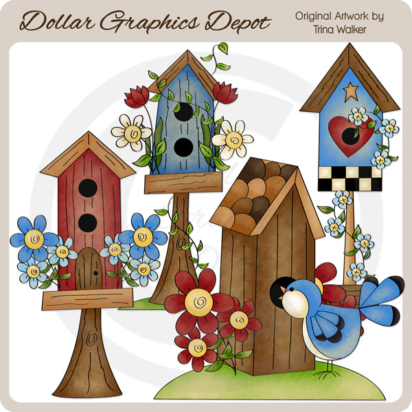 Some Birdie's Home - Clip Art – Digital Craft Supplies